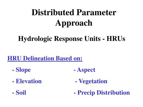 Ppt Process Based Distributed Watershed Models Powerpoint