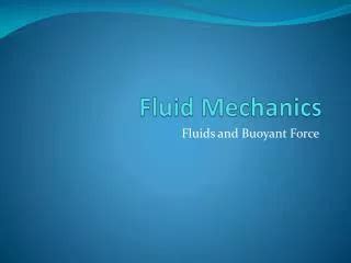 PPT Fluid Mechanics PowerPoint Presentation Free Download ID