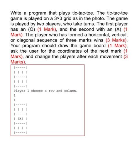 Solved Write A Program That Plays Tic Tac Toe The Chegg