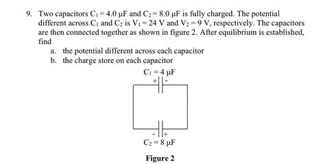 Solved Two Capacitors Mathrm C 1 40 Mu Mathrm