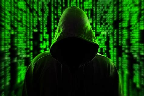 Hooded Hacker With Code Numbers Background