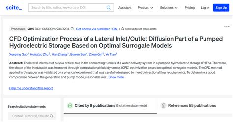Cfd Optimization Process Of A Lateral Inletoutlet Diffusion Part Of A Pumped Hydroelectric