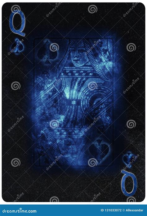 Queen Of Spades Playing Card Abstract Background Stock Illustration