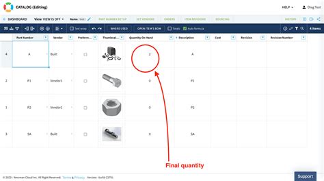 Openbom Inventory Control And Nested Bom Ordering Process Step By Step