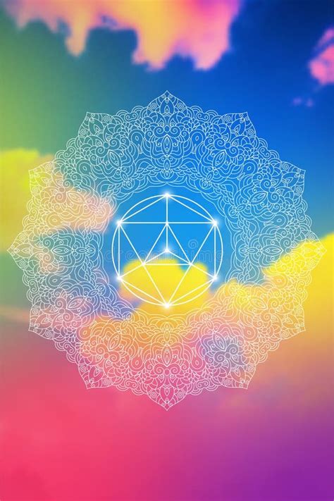 Merkaba Geometría Sagrada Nueva Era Espiritual Ilustración Futurista