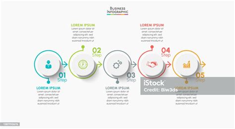 Ilustración De Visualización De Datos Empresariales Timeline Iconos De