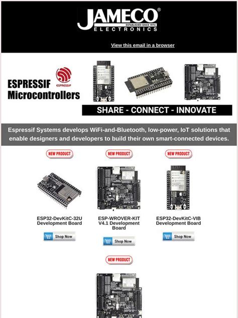 Jameco Our Newest Microcontrollers By Espressif Milled