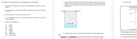 Igcse Combined Science Experimental Techniques Paper Chromatography