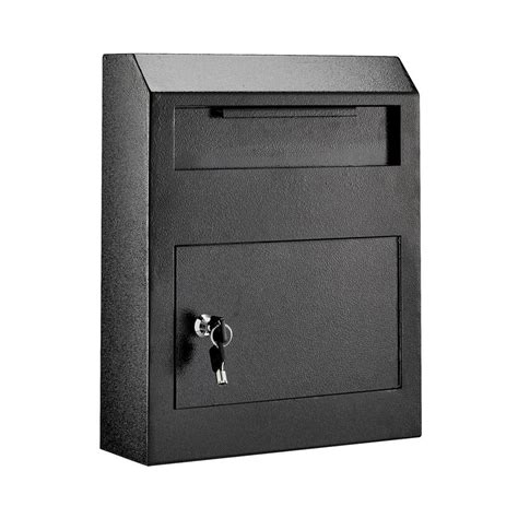 Black Heavy Duty Secured Safe Drop Box White 14 Medium