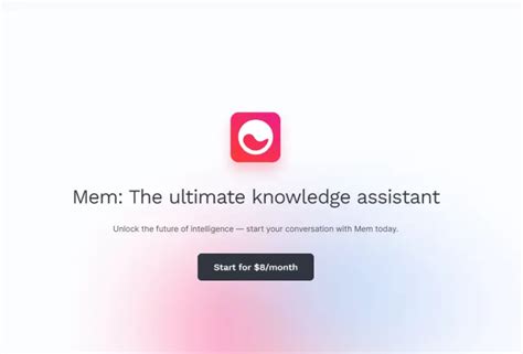 Mem Ai Knowledge Assistant For Information Management Ai Tools Explorer