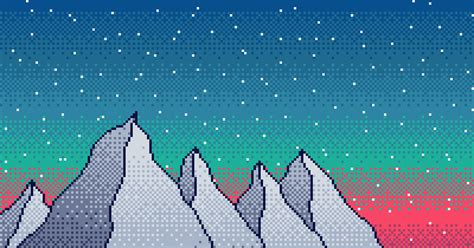 ドット絵 Sunset Snowfall Spectersalmonのうごイラ Pixiv