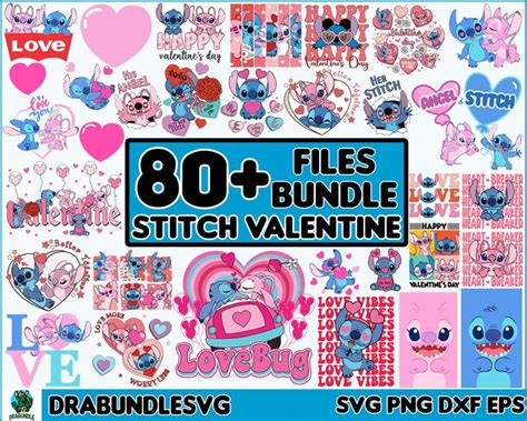 80 Stitch Valentine Svg Stitch Svg Lilo And Stitch Svg Lo Inspire