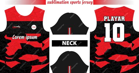 스블리메이션 스포츠 저지 디자인 프리미엄 벡터