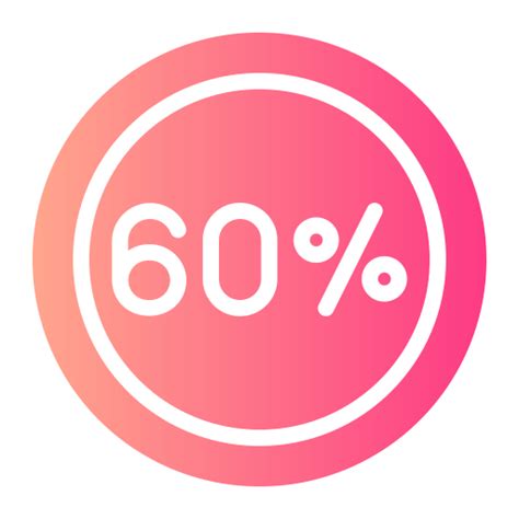 60 Percent Generic Gradient Fill Icon