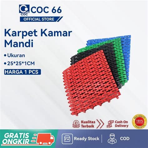 Jual KARPET KAMAR MANDI POLKADOT BATHROOM 25 CM KESET ALAS KAKI ANTI LICIN ANTI SLIP MURAH COD