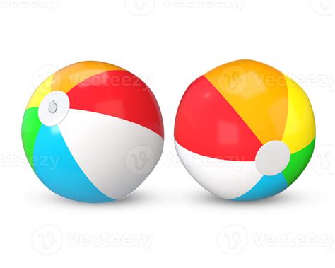 3d Rendering Beach Ball Frontside And Backside Views 27226162 Png