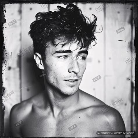 Ai创作图国外帅哥 欧美男模 高清黑白照片 时尚男青年性感年轻 胡渣颓废 阳刚美态 男性美的人 帅小伙 欧美男人 帅气阳光 西蒙范乌得勒支 迪西姆福特 上身半裸 模特帅哥 裸体青年nipic