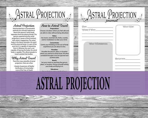 Astral Projection Guide Astral Travel Journal Pages Etsy