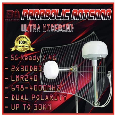 Parabolic Antenna Ultra Mimo Wideband Parabolic 60dbi Original3g 4g 5g Shopee Malaysia