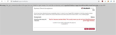 Errors Installing A Local SugarCRM Environment Enterprise Sell Answers Best Practices