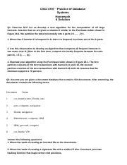 157 CSCI 4707 HW6 Doc CSCI 4707 Practice Of Database Systems Homework 6 Solution Q1