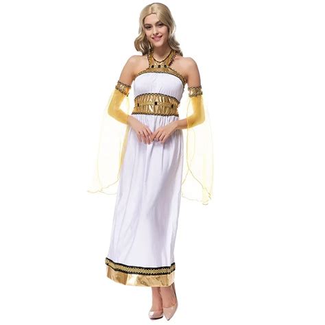 Beautiful Sexy Egypt Queen Costume Women Arab Goddess Cosplay White
