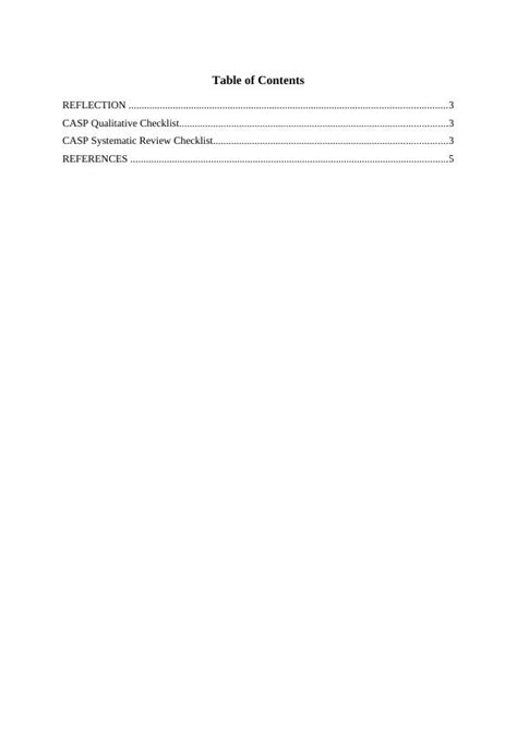 Casp Qualitative And Systematic Review Checklists Desklib