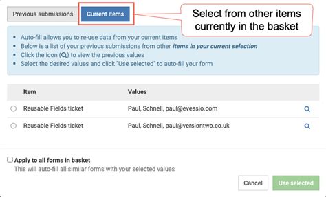 Forms Data Re Use Evessio Knowledge Base