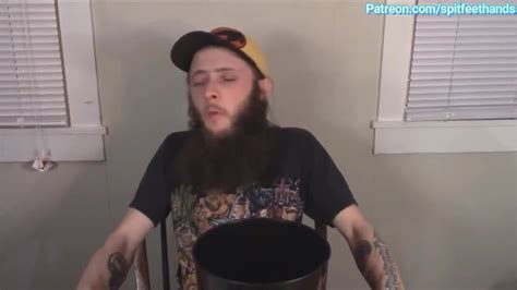 Guy With Giant Beard Hocks Loogies