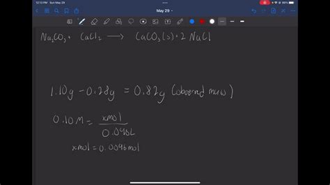 Solved Sample Physical Appearance 0 1 M Na2co3 0 1 M Cacl2 Na2co3 Cacl2 Mixture Part Ii