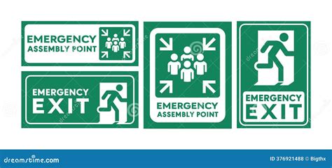 Emergency Assembly Point 2 Symbol Sign Vector Illustration Isolated