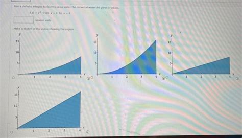 solved tiser a definite integral to firsi the orea under