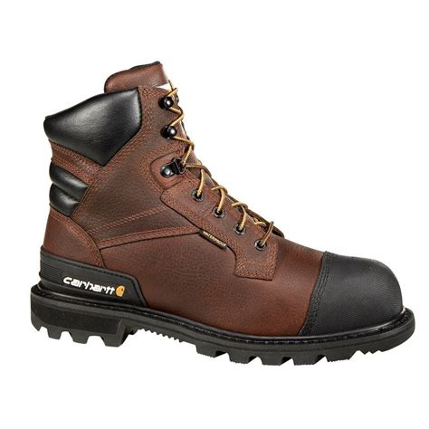 Carhartt Mens Waterproof 6 Work Boots Steel Toe Brown Size 9 W