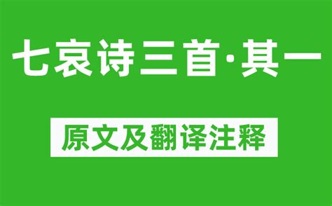 王粲七哀诗三首其一原文及翻译注释 诗意解释 学习力
