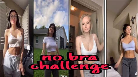 No Bra Challengetiktok Compilation Youtube