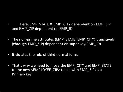 Database Management System Third Normal Formpptx