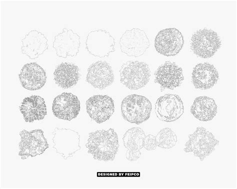 288 Trees Plan Vector Pack Ai Png Etsy