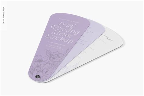 Premium PSD Petal Wedding Menu Mockup Perspective