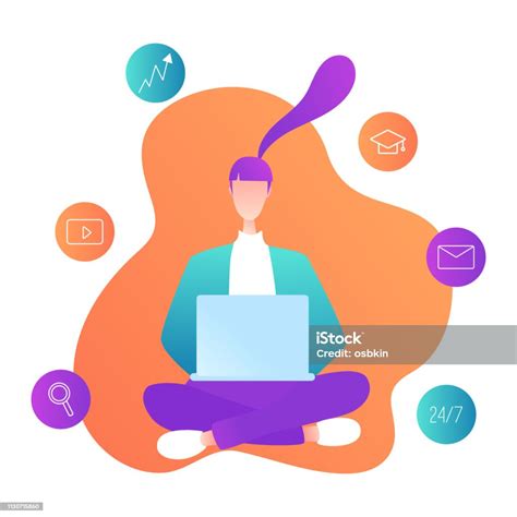 벡터 일러스트입니다 온라인 외국어 학습 가제트에 대 한 여자 배울 언어 웹사이트를 통해 온라인 학습 공부에 대한 스톡 벡터 아트 및 기타 이미지 Istock