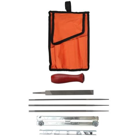 Qiilu outil de travail du bois pièces ensemble Kit d affûtage de tronçonneuse outils d
