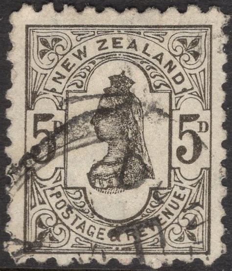 New Zealand 1897 5d Olive Black Perf 10x11 Sg 233 Fine Used Imperium