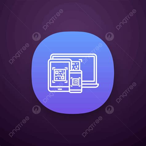 Qr Codes On Different Devices App Icon Black Qr Code Generator Vector Black Qr Code Generator