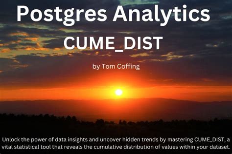 Postgres Analytics Cumedist Software Connecting All Databases