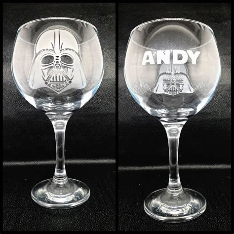 Personalised Character Etched Gin Glass Glittered Stem Gin Etsy Uk