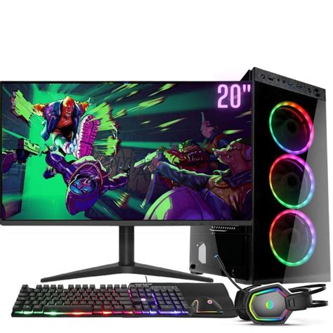 Computador Gamer Completo RGB Intel Core I7 8GB HD 500GB Kit Gamer