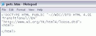 Create A New Web Page Using Notepad