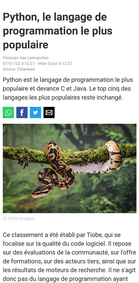 Le Langage Python Demeure Le Langage Sanflan Technology