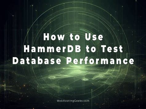 How To Use Hammerdb To Test Database Performance On A Linux Machine