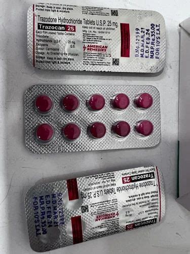 Trazodone Hydrochloride Tablet 10 Tablets In A Strip Treatment