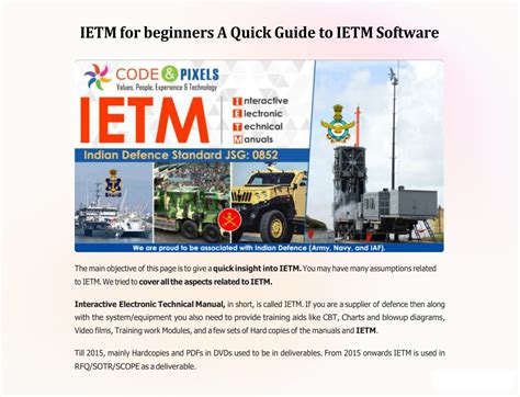 PPT IETM For Beginners A Quick Guide To IETM Software PowerPoint Presentation ID 12796412